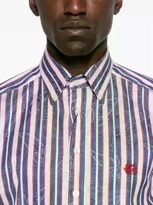 Etro Striped Floral Shirt - Blue