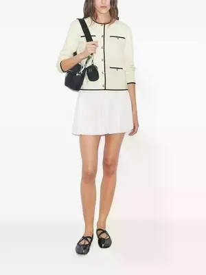 Tory Burch Kendra Buttoned Cardigan With Trims - Neutrals