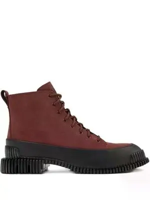 Camper 33mm Pix Lace-up Boots - Red