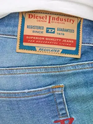 DIESEL Cotton Jeans With Logo Plaque