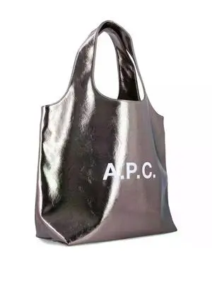 A.p.c. Large Ninon Metallic Logo Tote
