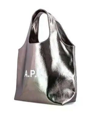 A.p.c. Large Ninon Metallic Logo Tote