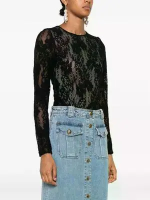 Zimmermann Floral Lace Bodysuit - Black