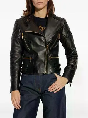 Versace Leather Quilted Jacket
