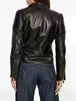 Versace Leather Quilted Jacket