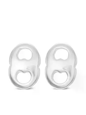 Tory Burch Gemini Link Stud Earrings - Silver
