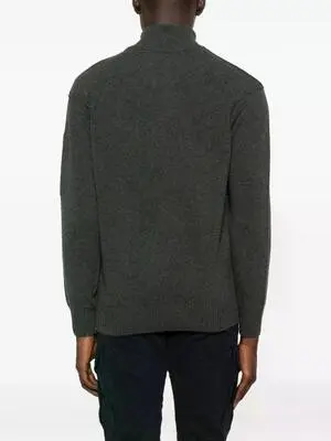 C.P. COMPANY Half-zip Wool Sweater - Brown