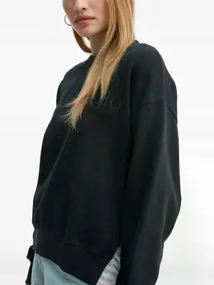Marc O'polo Logo-embroidered Relaxed-fit Sweatshirt - Black
