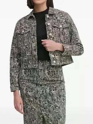 JOOP! Snake-print Denim Jacket