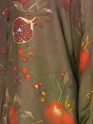 UMA WANG Pomegranate Print Buttoned Top