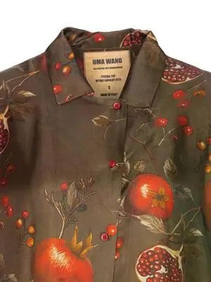 UMA WANG Pomegranate Print Buttoned Top