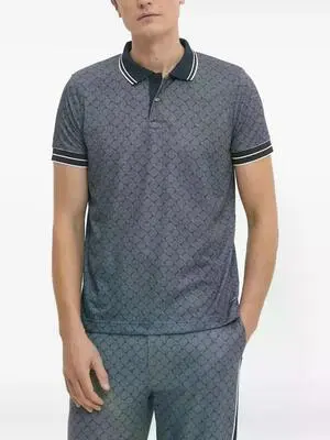 JOOP! Talon Cornflower Patterned Tipped Polo Shirt
