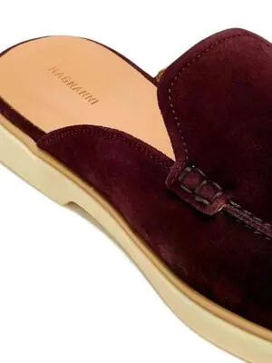 Magnanni Suede Leather Flat Mules