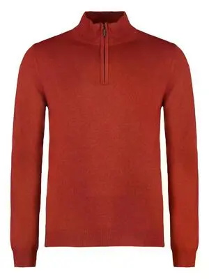 MOORER Half-zip Sweater - Orange