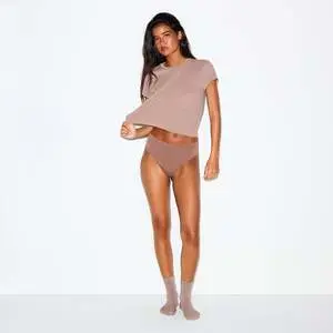 SKIMS Thong | Black | | Period Panties - Umber