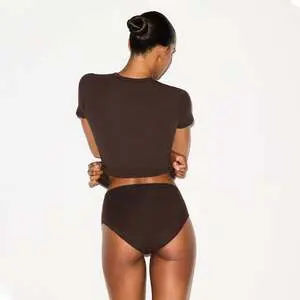 SKIMS Brief | Deep Neutral | Medium | Period Panties - Espresso