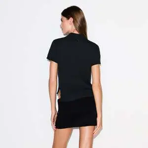 SKIMS Cotton Fleece Foldover Mini Skirt - Onyx
