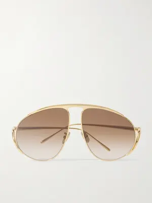 Loewe Aviator-style Sunglasses - Gold