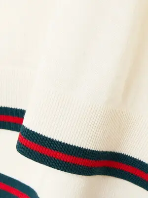 Gucci Striped Cashmere And Silk-blend Top