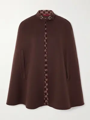 Gucci Embellished Wool And Silk-blend Cape