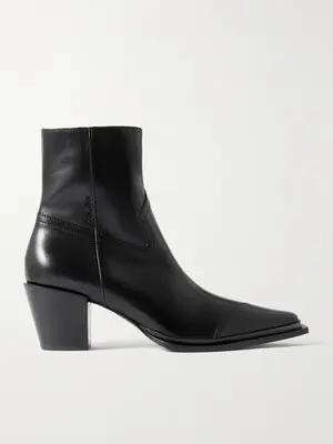 western-inspired leather ankle boots