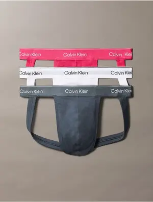 Calvin Klein Icon Cotton Stretch 3-pack Jock Strap - Turbulence Multi