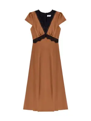 RO&ZO Lace Trim Maxi Dress