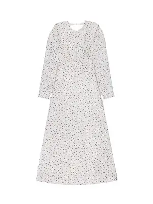 RO&ZO Polka Dot Tie Back Midi Dress