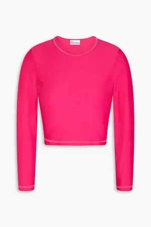 Red Valentino Cropped Stretch-jersey Top