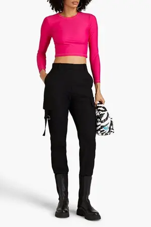 Red Valentino Cropped Stretch-jersey Top