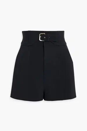 Red Valentino Belted Crepe Shorts