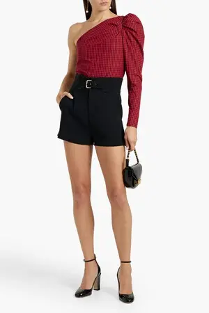 Red Valentino Belted Crepe Shorts
