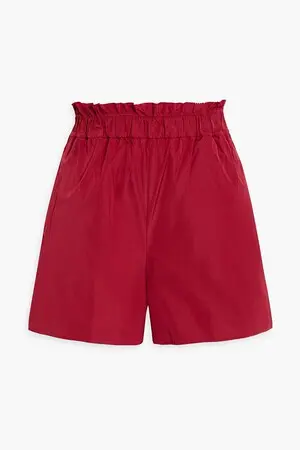 Red Valentino Ruffled Taffeta Shorts