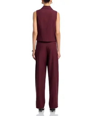 Aqua Asymmetrical Suit Pant