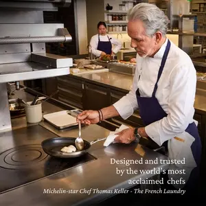 HESTAN Probond Luxe 8.5 Professional Clad Stainless Steel Skillet With Titum Nonstick