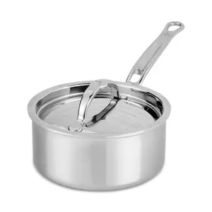 HESTAN Probond Luxe 1.5 Quart Professional Clad Stainless Steel Saucepan With Lid