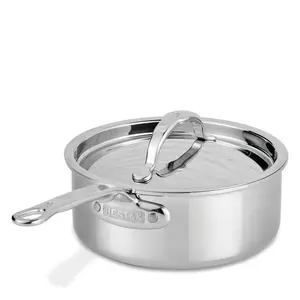 HESTAN Probond Luxe 2 Quart Professional Clad Stainless Steel Saucepan With Lid
