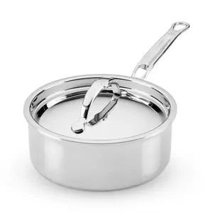 HESTAN Probond Luxe 2 Quart Professional Clad Stainless Steel Saucepan With Lid