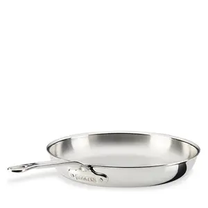 HESTAN Probond Luxe 12.5 Professional Clad Stainless Steel Skillet - Silver