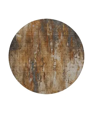 DALYN RUG COMPANY Dalyn Kochi Washable Kc10 Round Area Rug, 8' X 8 - Rust