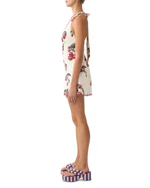 Camilla Cherry Print Halter Romper