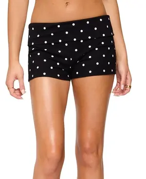 Women's Black White Polka Dot