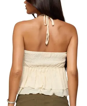 EDIKTED Layered Babydoll Halter Top