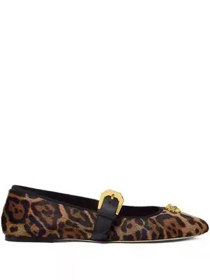 Versace Medusa Buckle Flats - Brown
