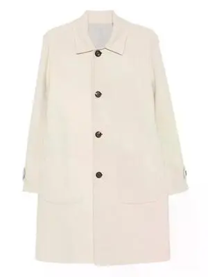 Eleventy Single-breasted Wool Coat - Neutrals