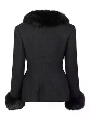 SELF-PORTRAIT Fur-trimmed Tweed Jacket