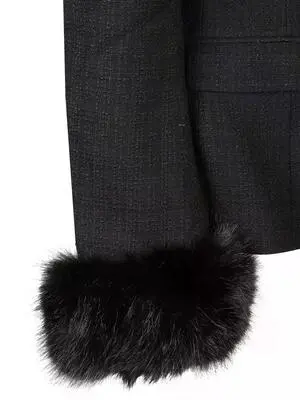 SELF-PORTRAIT Fur-trimmed Tweed Jacket