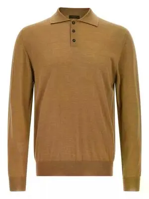 ZANONE Cashmere-silk Blend Polo-neck Sweater Brown