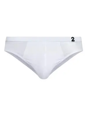 Dsquared2 Logo-label Briefs - White