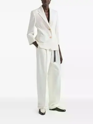 Givenchy Pleated Wool Trousers - White